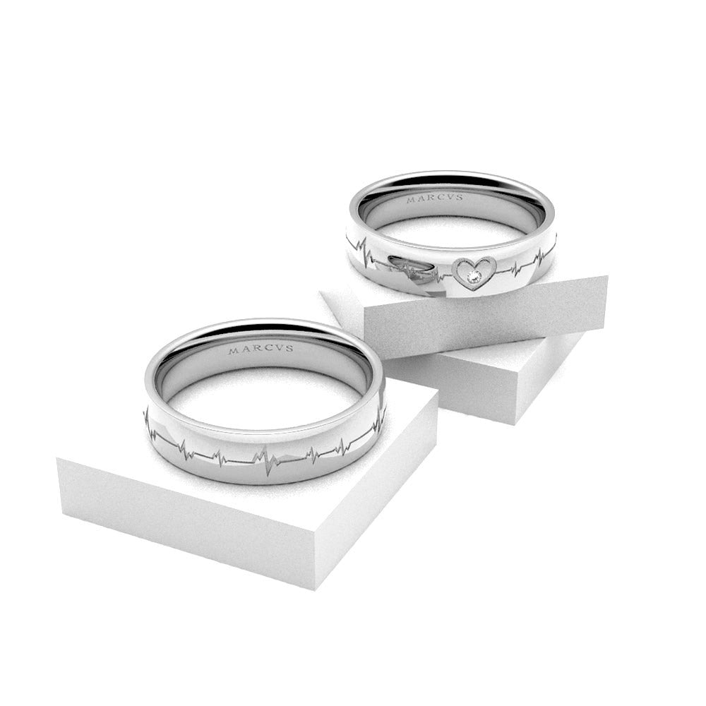 EROS ANILLOS DE BODA ORO BLANCO 18K - MARCVS JOYEROS – Marcvs Joyeros